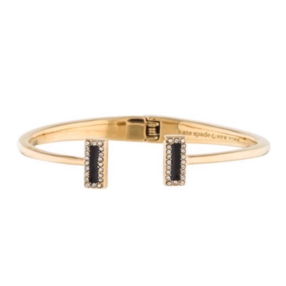 kate spade | Jewelry | 88 Kate Spade Raise The Bar Cuff Bracelet Black ...